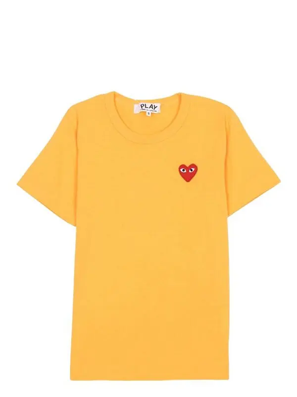 Comme Des Garçons Heart Logo T-shirt - Orange