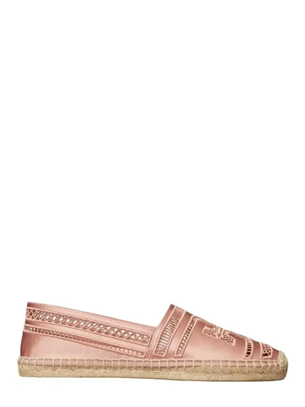 Tory Burch Cutout Logo Espadrilles - Nude
