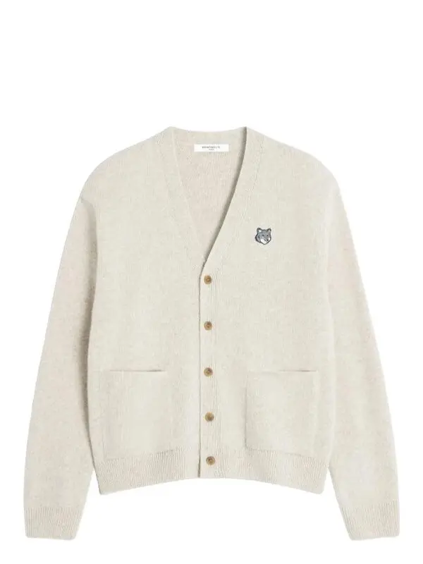 Maison Kitsuné Fox Head Cardigan - Tan