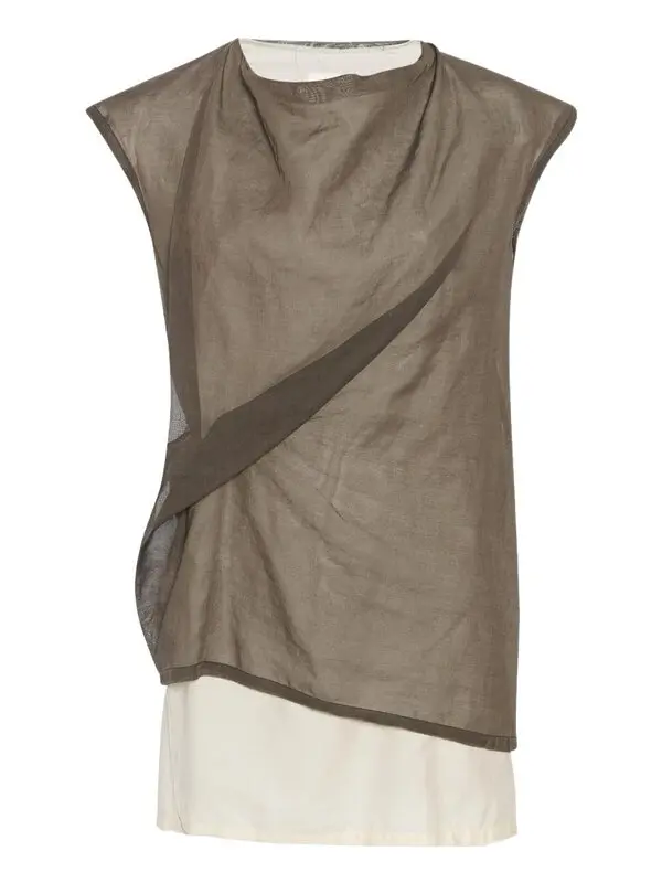 THE ROW Inawa Cap-sleeved Top - Brown