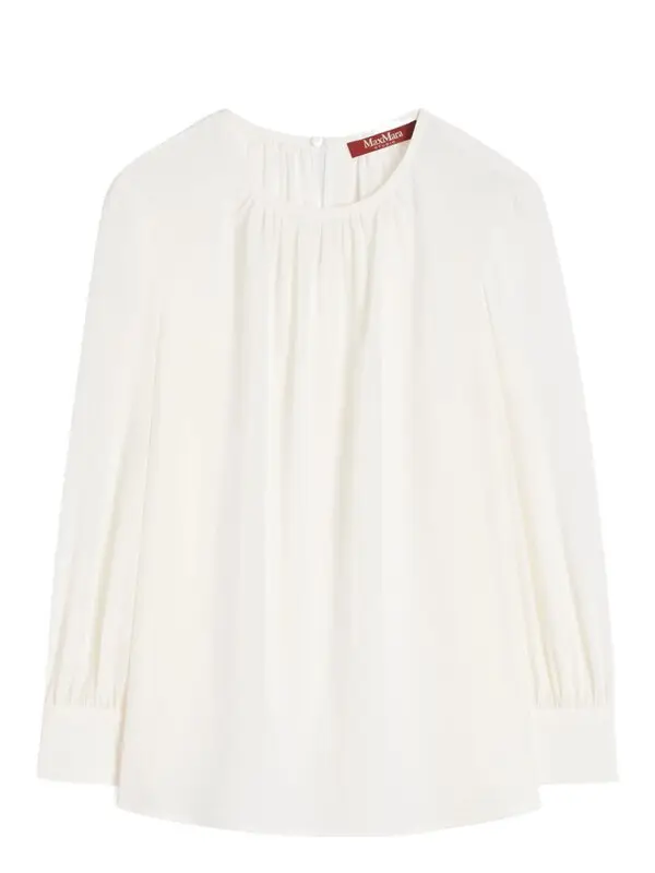 Max Mara Mstcolmo Long Sleeve Blouse - White