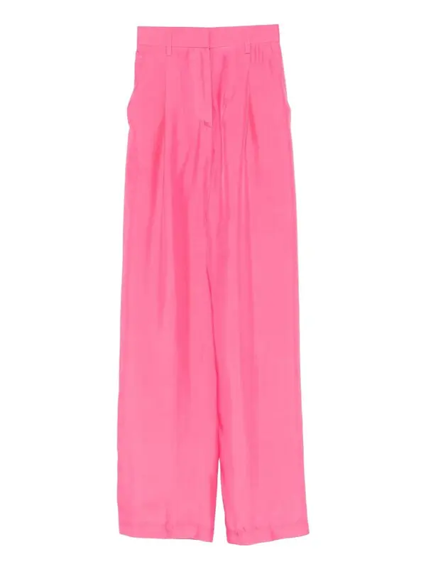 FORTE_FORTE Silk Trousers - Bright Pink