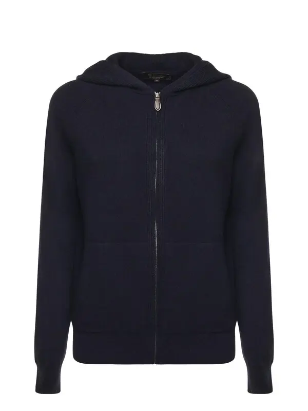 Loro Piana Zip-up Hooded Cardigan - Black
