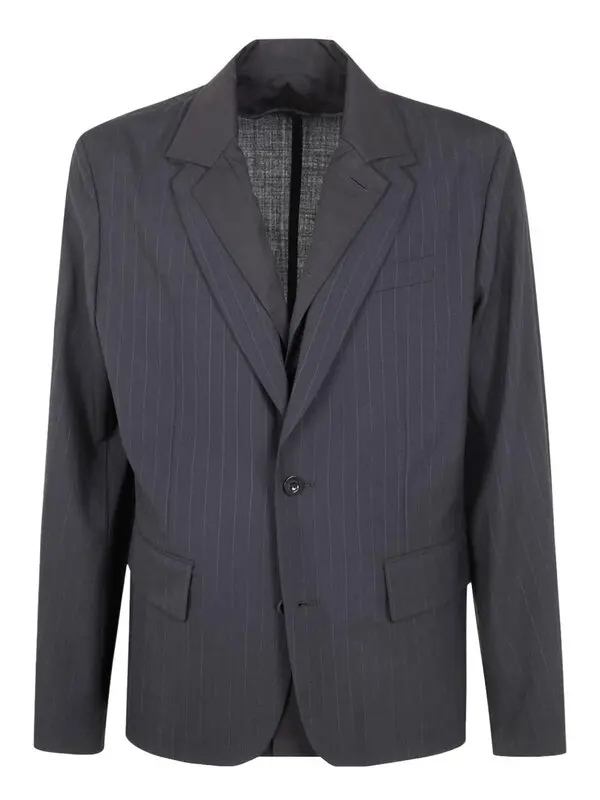 Sacai Pinstriped Button Jacket - Black