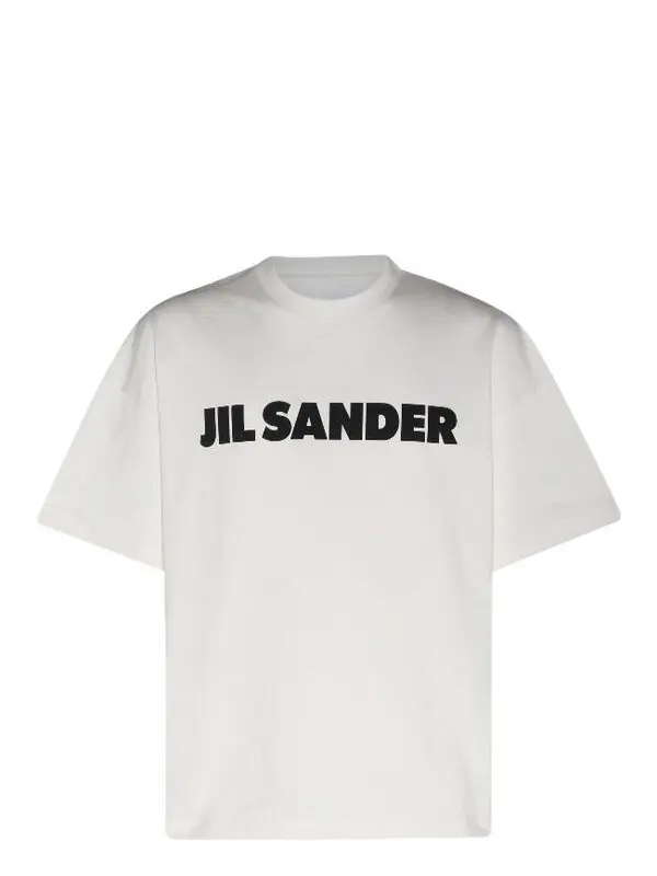 JIL SANDER Logo Printed Crewneck T-shirt - White