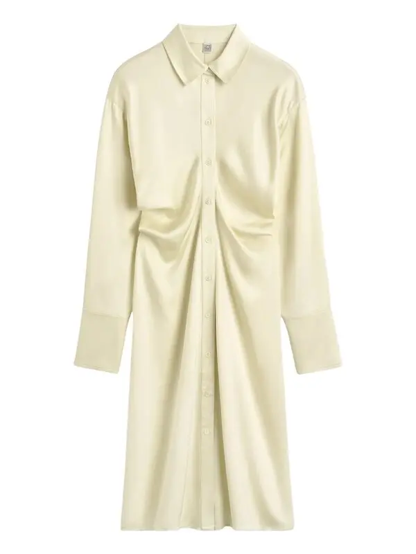 TOTEME Slouched Button-up Shirt Dress - Snow