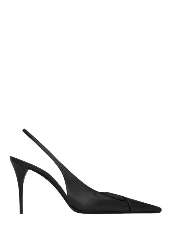 Saint Laurent Babylone 90 Slingback Heeled Pumps - Black