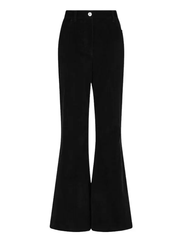 FERRAGAMO Flared Corduroy Trousers - Black