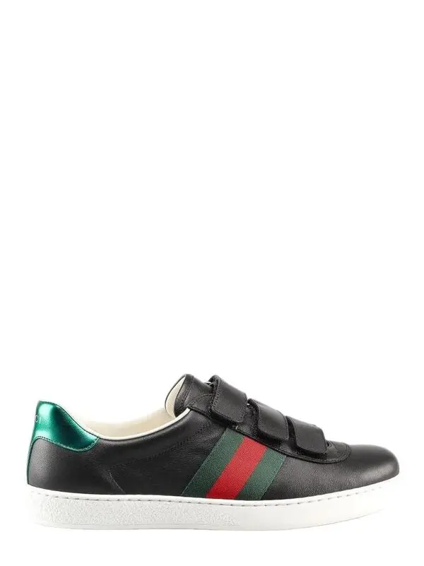Gucci Stick-button Casual Sports Sneakers - Black/white
