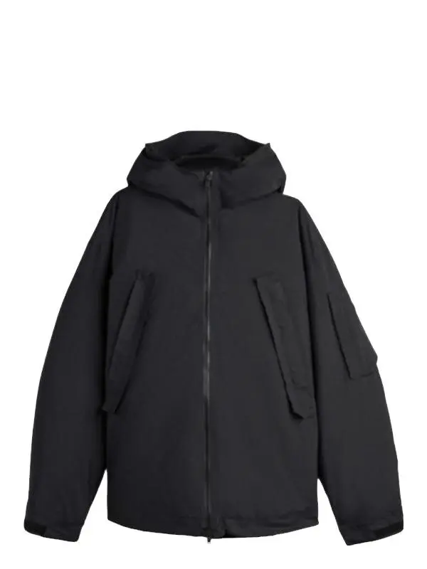 Y3 Hooded Padded Zip-up Jacket - Black