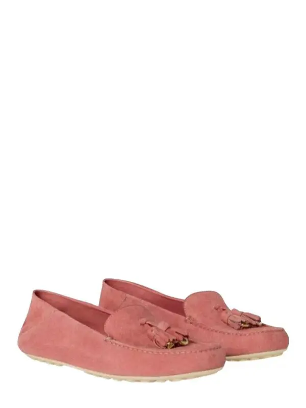 Loro Piana Round Toe Loafers With Tassel Detail - Ruby Sorbet