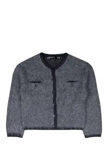 OPEN YY Shaggy Cardigan - Grey