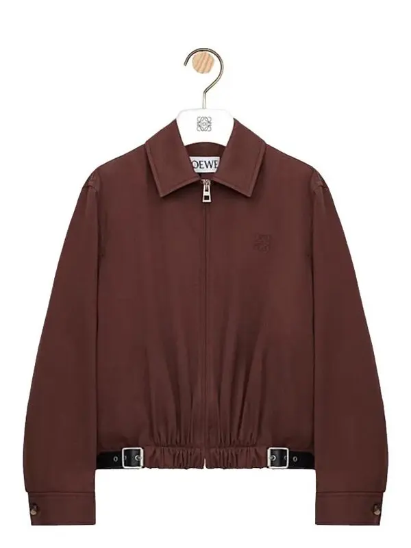 Loewe Gathered Front Belted Jacket - Coffee