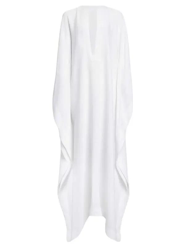 Alaïa Loose Fit V-neck Kaftan Dress - White