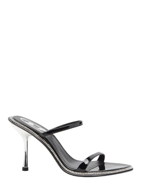 DIESEL® 90mm Crystal-embellished Stiletto Sandals - Black
