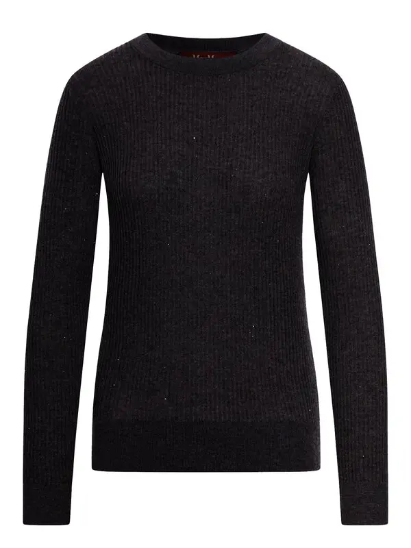 Max Mara Crewneck Ribbed Jumper - Black
