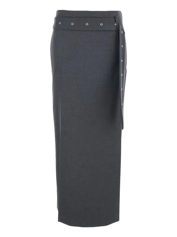 LOW CLASSIC Belted Midi Skirt - No