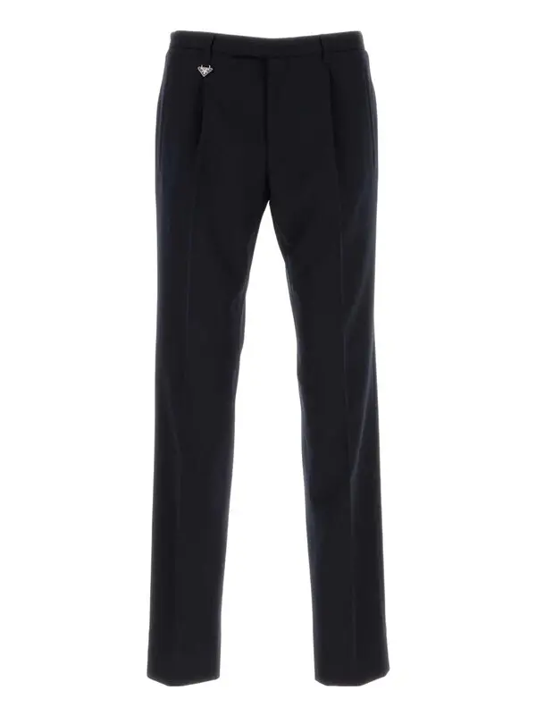 Prada Pleated Tailored Trousers - Blue