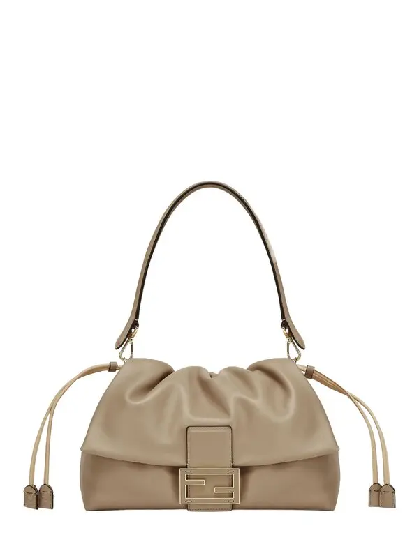 Fendi Mamma Baguette Drawstring Shoulder Bag - Dove-grey