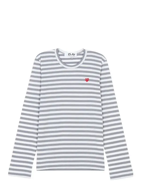 Comme Des Garçons Long Sleeve Striped T-shirt - White