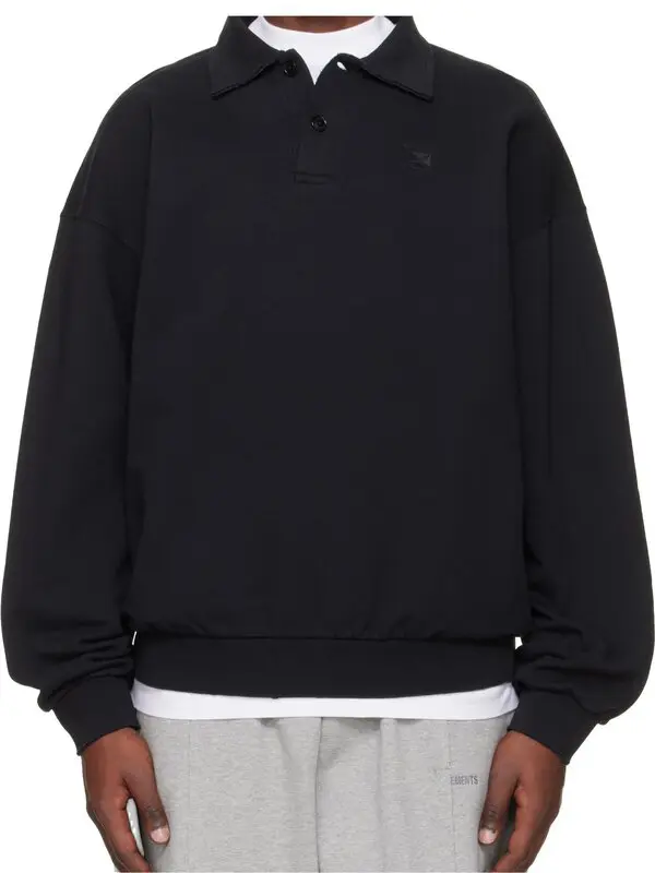 Vetements Long-sleeve Buttoned Polo Shirt - Black