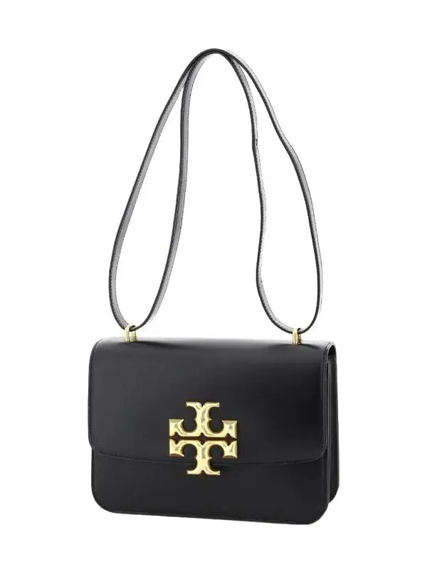 Tory Burch Eleanor Logo Plaque Shoulder Bag - Black