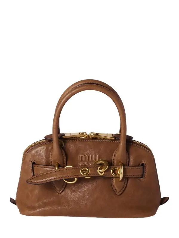 Miu Miu Mini Nappa Leather Bag - Oak