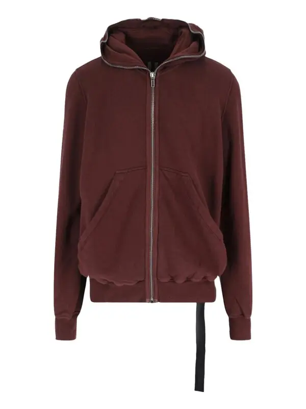 Rick Owens Zipped Hoodie - Red