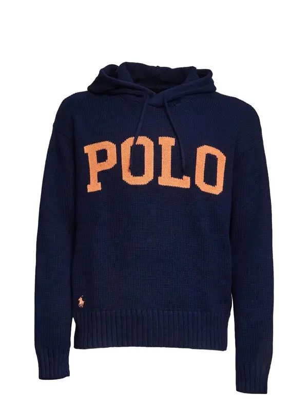 Polo Ralph Lauren Hooded Drawstring Jumper - Navy