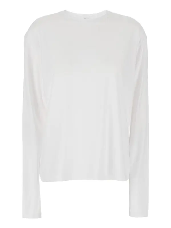 TOTEME Long-sleeved Crewneck T-shirt - White