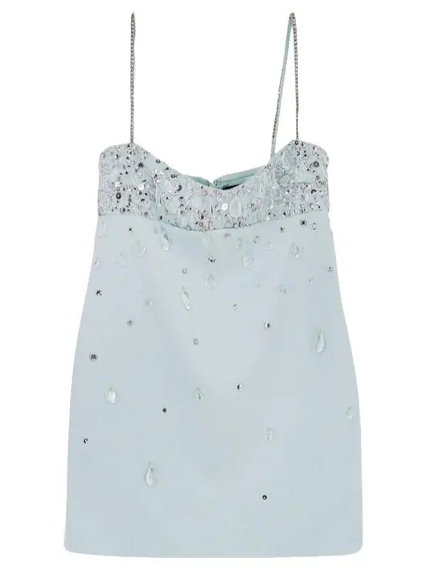 Retrofete Lorelai Mini Dress With Embellishments - Blue