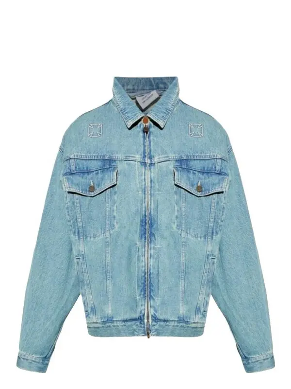 Vetements Long-sleeved Denim Jacket - Vintagemidblue