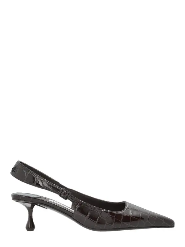 JIMMY CHOO Amel Embossed Slingback Pumps - Black