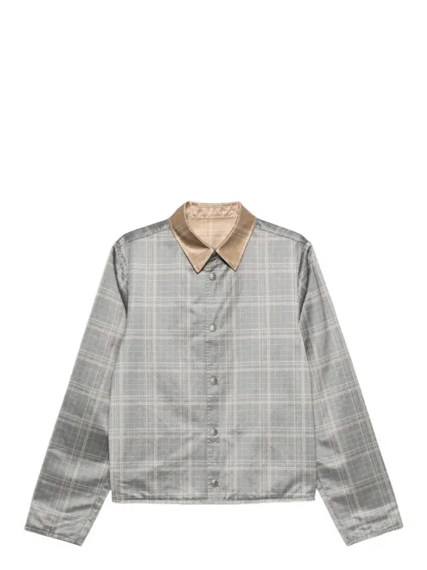 DIESEL® Reversible Plaid Casual Jacket - Gray