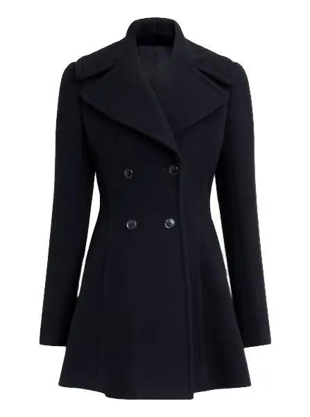 Alaïa Double Breasted Long Sleeved Coat - Black