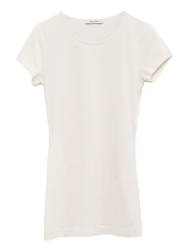 LEMAIRE Cotton T-shirt - Chalk