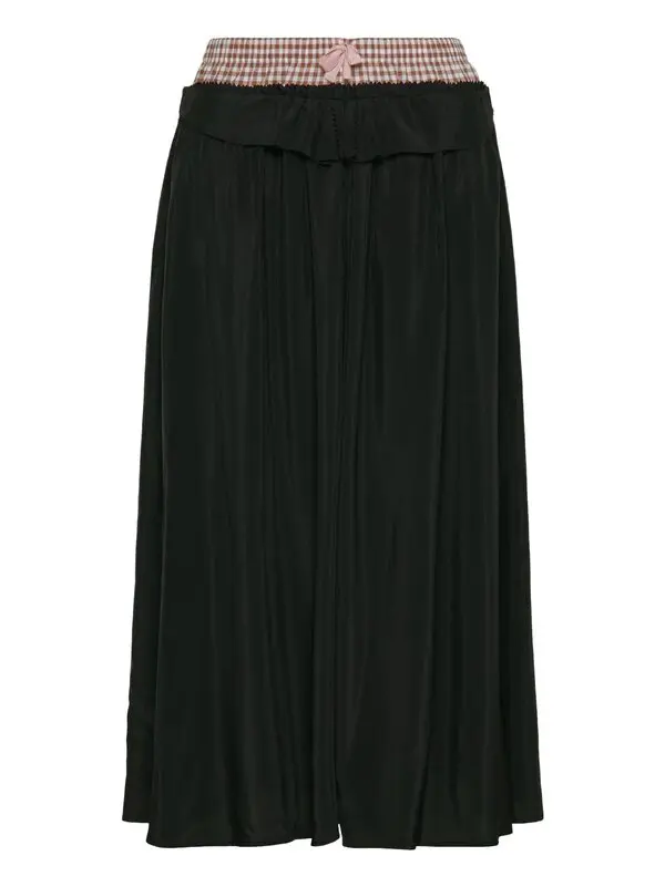 MAISON MARGIELA Elasticated Waist Skirt With Contrasting Pattern - Black