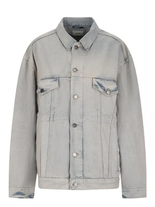 HAIKURE Long-sleeved Denim Jacket - Blue