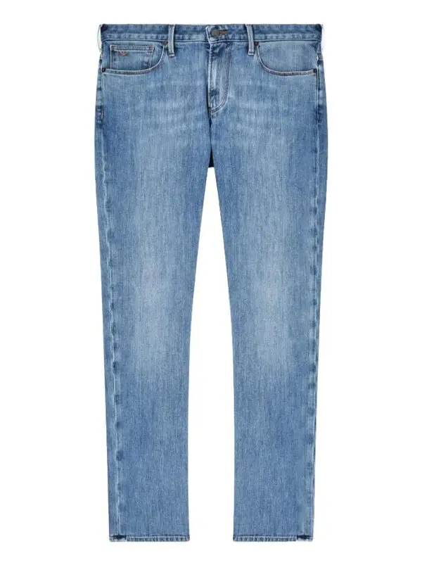 Emporio Armani Washed Slim Fit Jeans - Blue