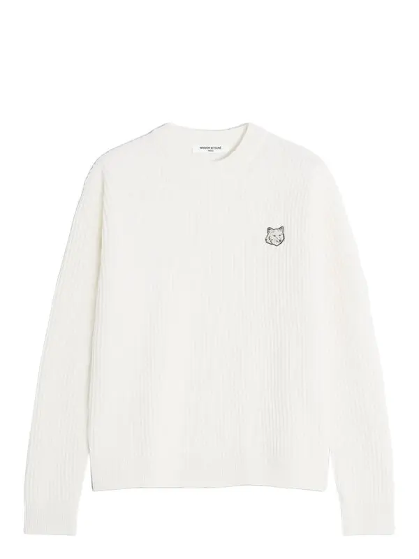 Maison Kitsuné Fox Head Ribbed Jumper - True Color