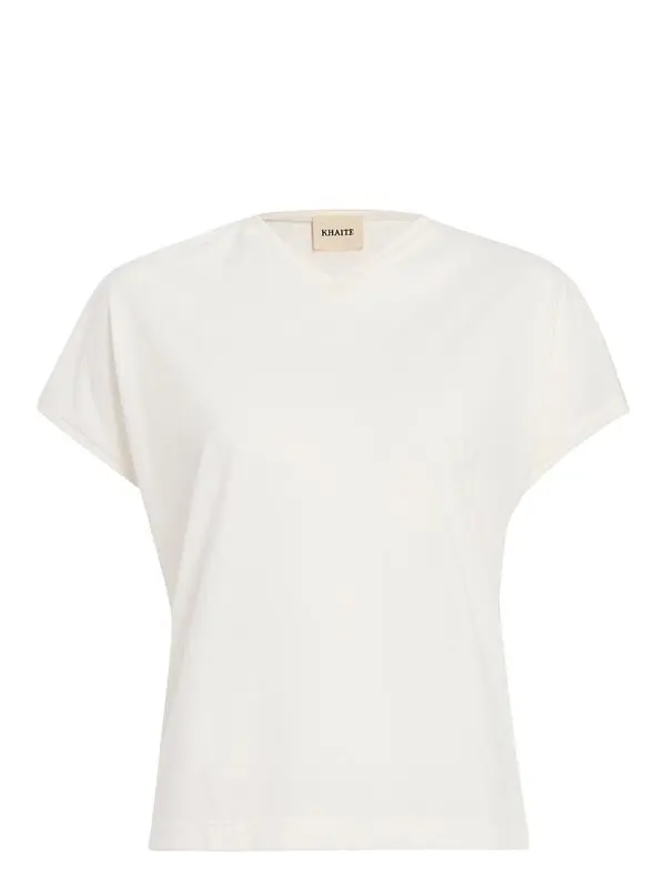 Khaite Devra V-neck T-shirt - Cream