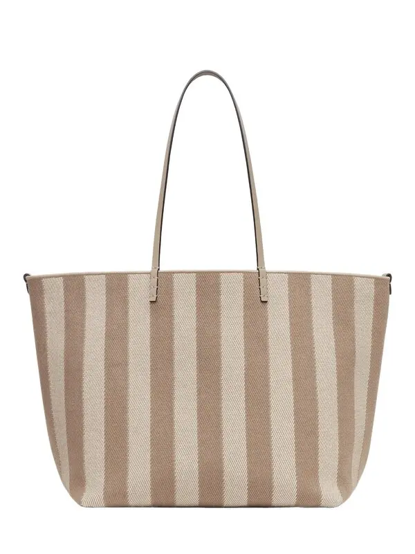 Fendi Roll Striped Reversible Tote Bag - Dove-grey