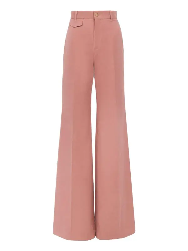 Chloé High-rise Flared Trousers - Wild Pink