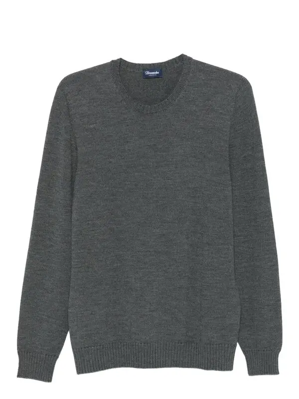 DRUMOHR Crew Neck Wool Sweater - Black