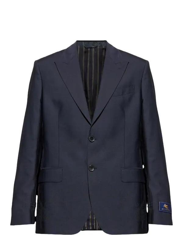 Etro Single-breasted Jacket - Navy Blue