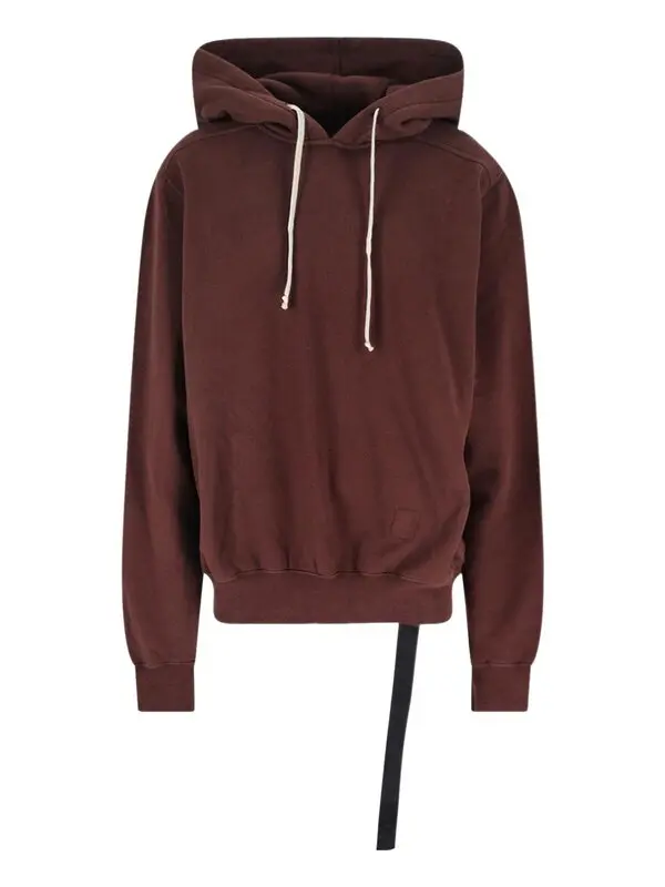 Rick Owens Oversized Drawstring Hoodie - Brown
