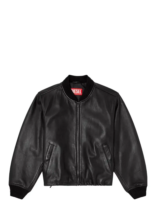 DIESEL® L-ilyan Zipped Bomber Jacket - Black