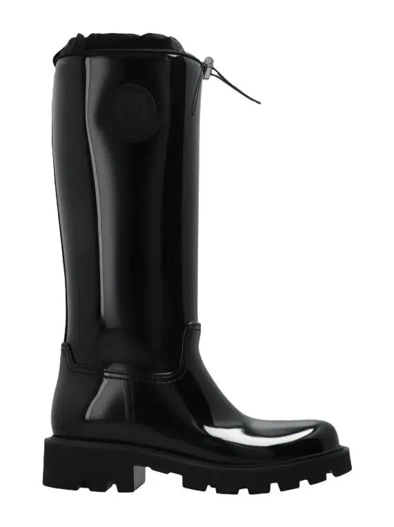 Moncler Kickstream High Wellington Boots - Black