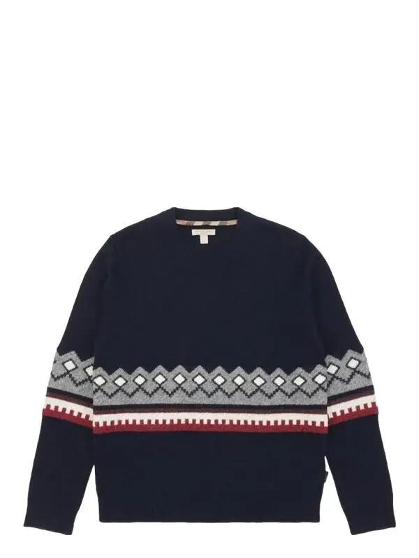 Burberry Fair Isle Knit Sweater - Black