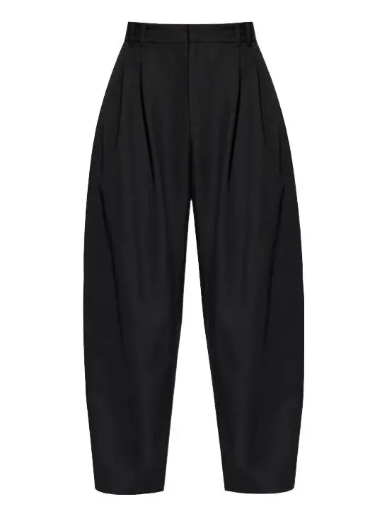 Studio Nicholson Pleated Wide-leg Tailored Trousers - Black
